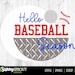 Hello Baseball Season Sign, Digital Download, SVG Laser Cut File ...