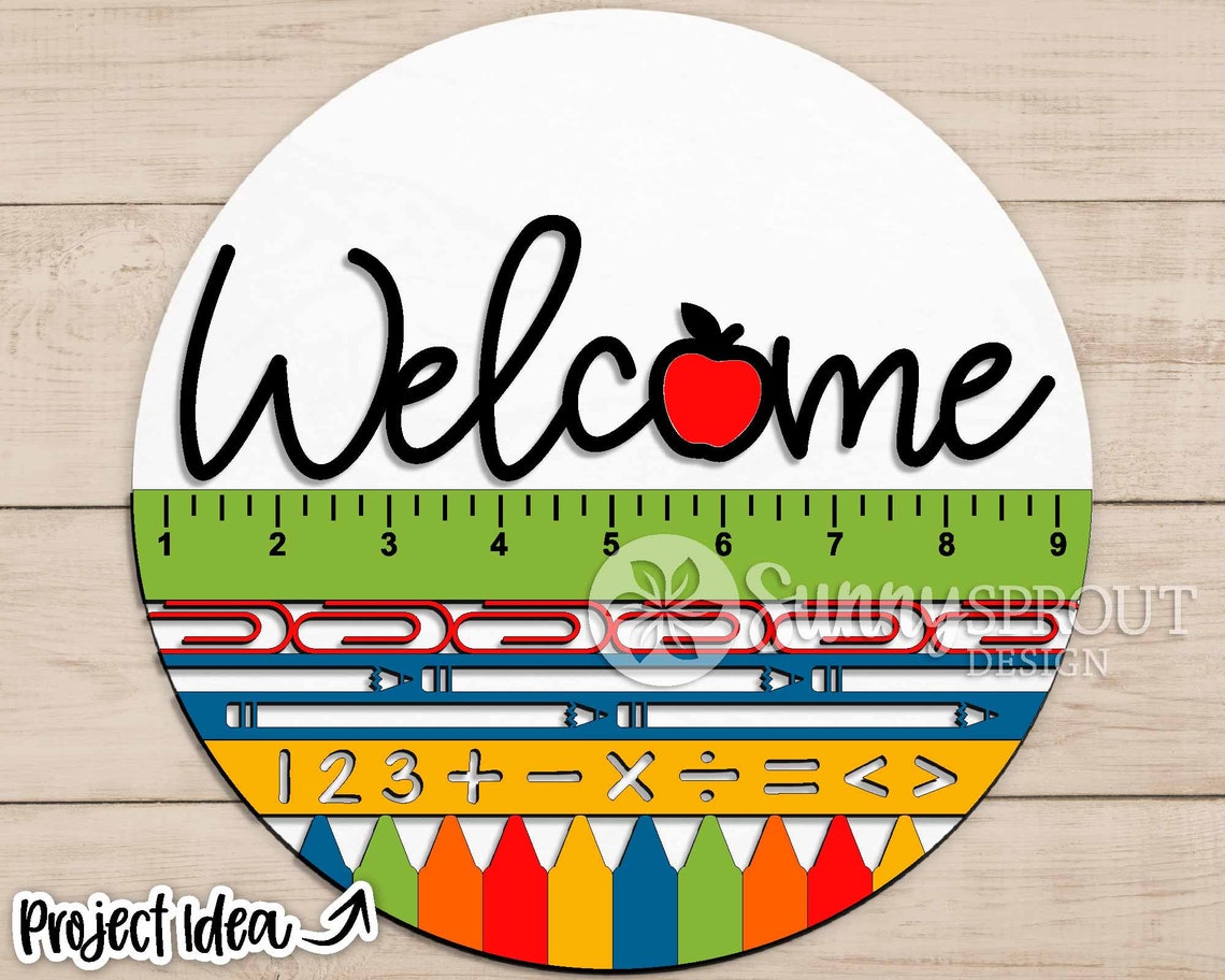 Classroom Welcome Sign Digital Download Glowforge Laser - Etsy