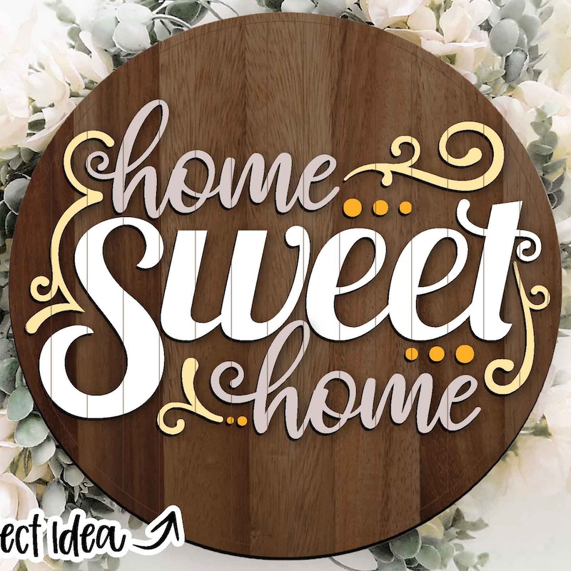 Round Home Sign - Etsy