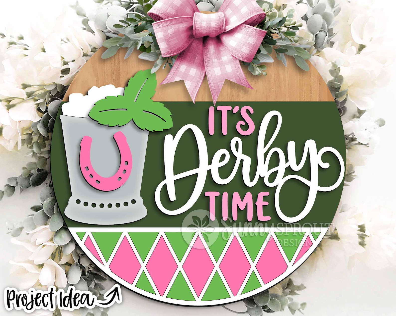 It's Derby Time Mint Julep Sign, Digital Download, SVG Laser Cut File ...