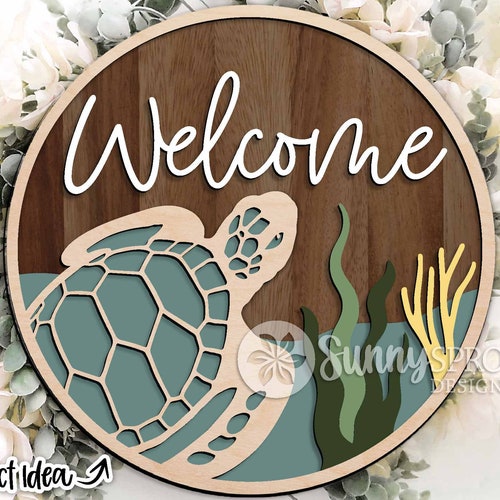 Welcome Sign SVG Glowforge Welcome Laser Cut File - Etsy