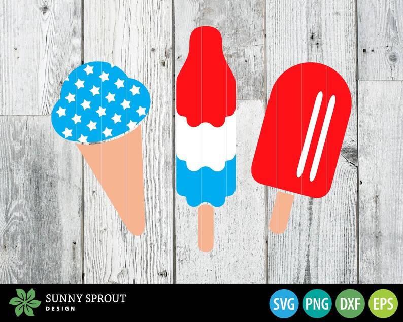 Patriotic Popsicles Digital Download Print File Cricut - Etsy