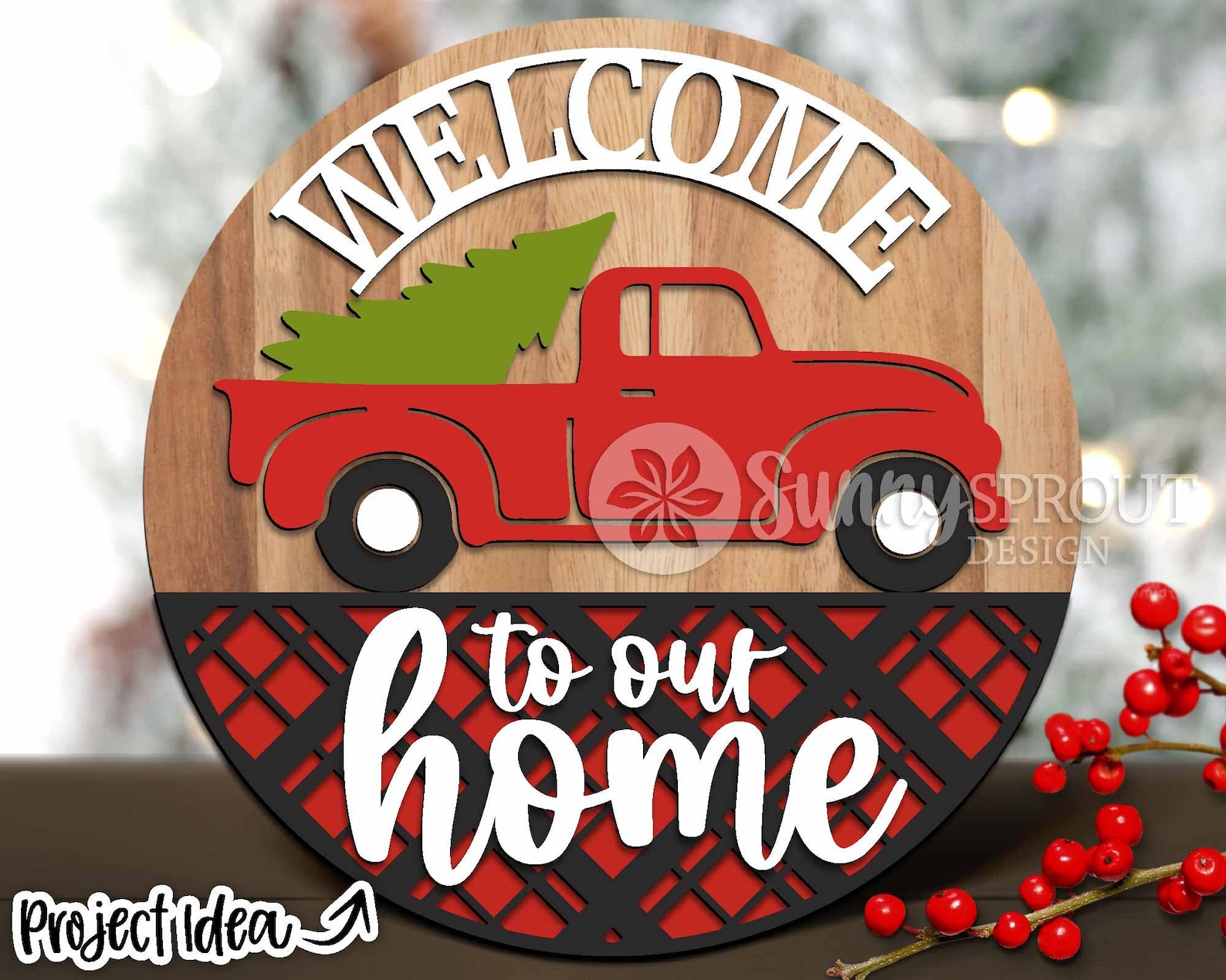 Welcome to Our Home Truck Sign DIGITAL Download Round Door - Etsy