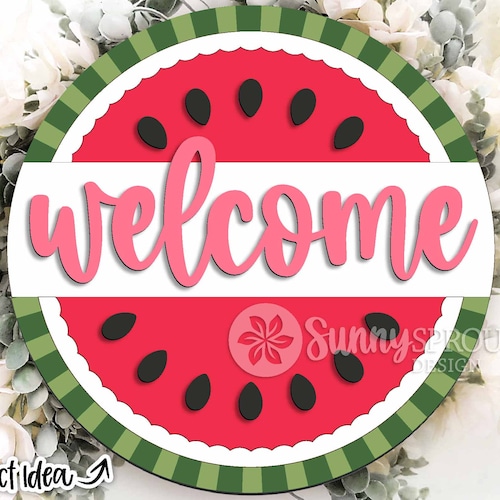 Hellur Welcome Sign Svg Round Door Hanger Svg Housewarming Etsy