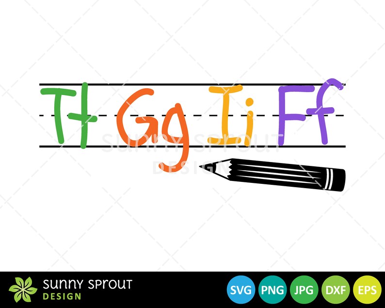 TGIF Writing Letters Digital Download | Print File, Cricut, Silhouette ...