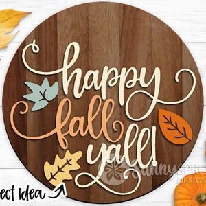 Autumn Laser Sign Bundle 2, Digital Download, Round Door Hanger Cut ...