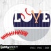 LOVE Baseball Softball Sign, Digital Download, Round Door Hanger Svg ...