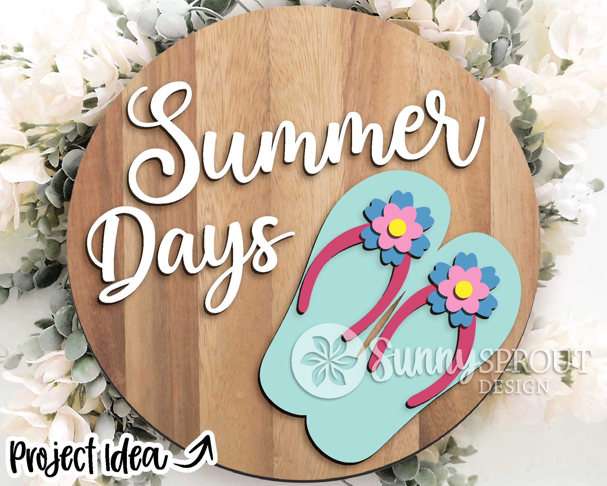 Summer Laser Sign Bundle Digital Download Door Hanger Svg - Etsy