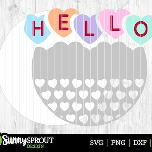 Hello Conversation Hearts Welcome Sign, Digital Download, SVG Laser Cut ...