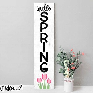 Hello Spring Tulips Svg, Porch Sign Svg, Digital Download, Spring ...