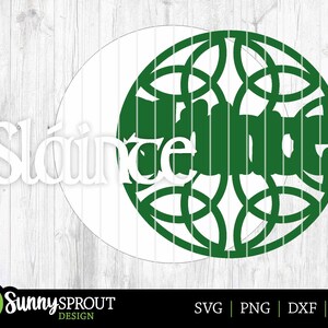 Sláinte Celtic Knot Sign, Digital Download, Round Door Hanger Svg ...