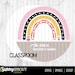 Classroom Rainbow Teacher Name Sign, Digital Download, SVG Laser Cut ...