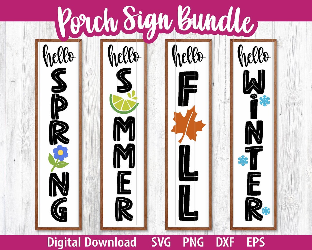 Porch Sign Seasonal SVG Bundle, Digital Download, Cricut Svg Cut File ...