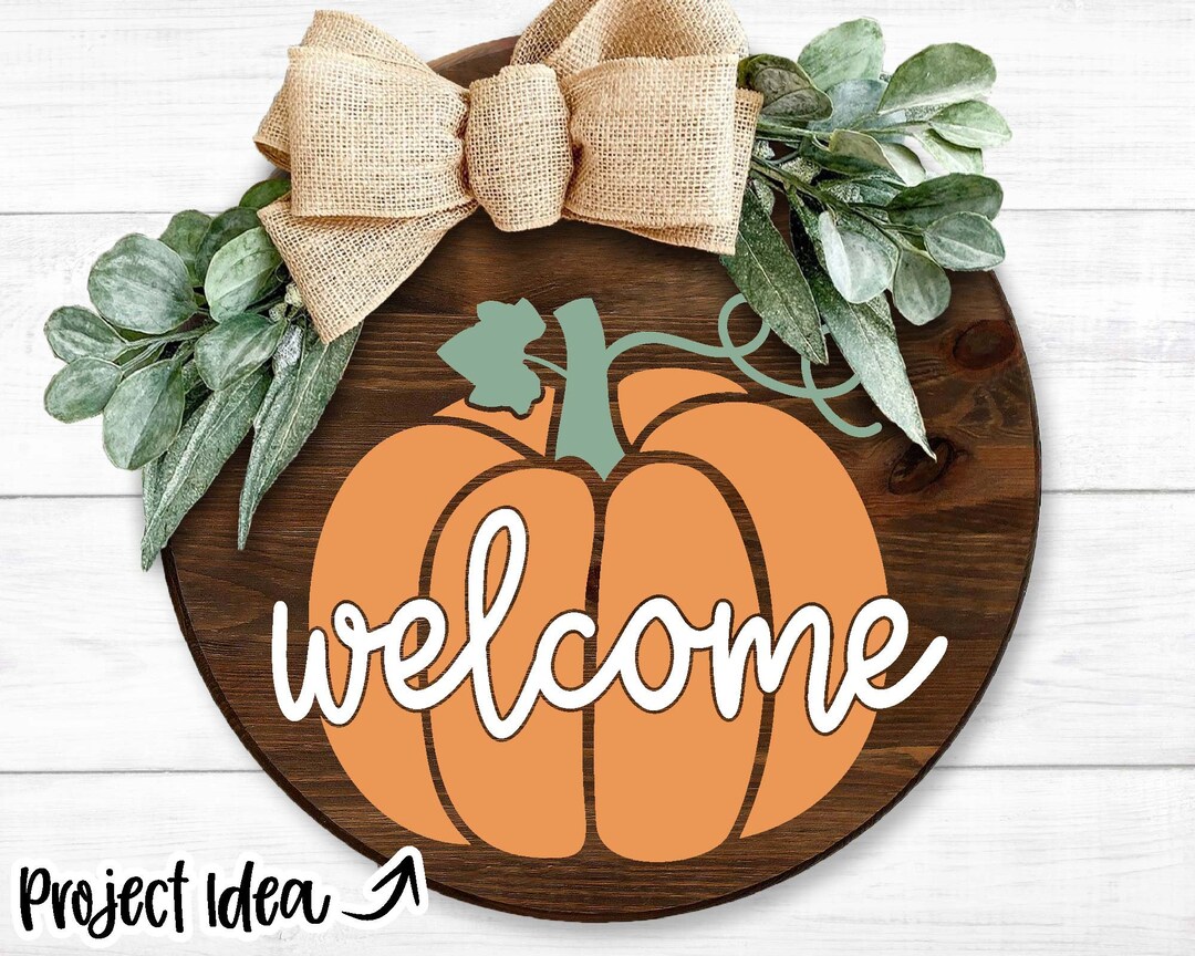 Welcome Pumpkin Sign, Digital Download, Cricut SVG Cut File, Silhouette ...