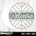 Chevron Geometric Welcome Sign, Digital Download, Round Door Hanger Svg ...