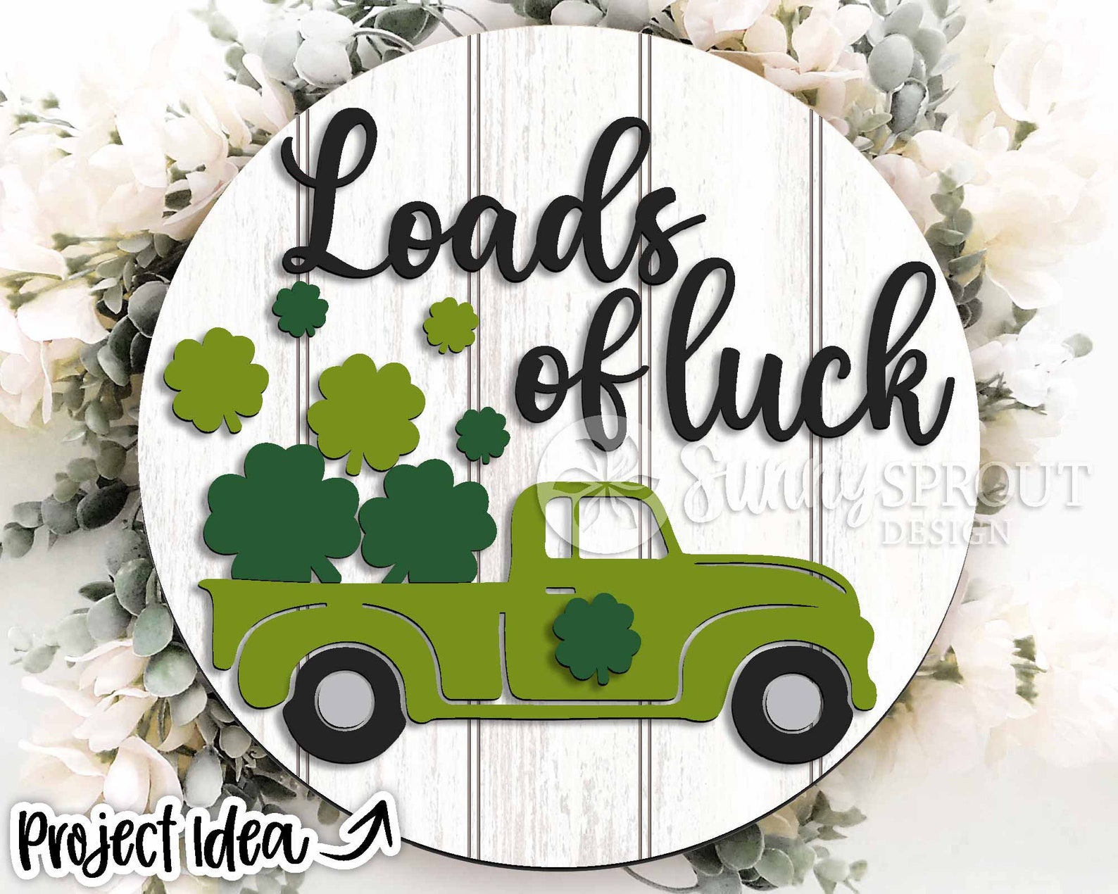 Loads of Luck Truck Sign Digital Download Round Door Hanger - Etsy