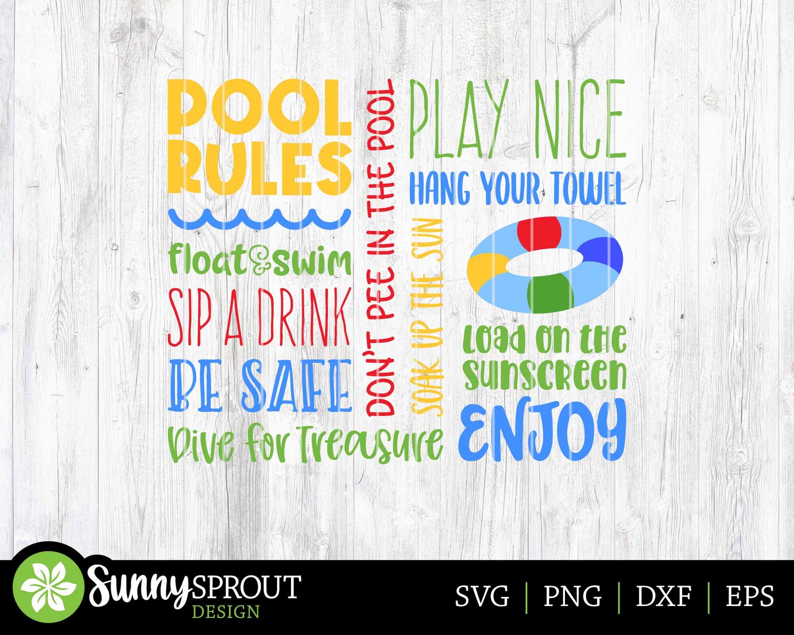 Pool Rules Word Art Sign Digital Download Print File | Etsy