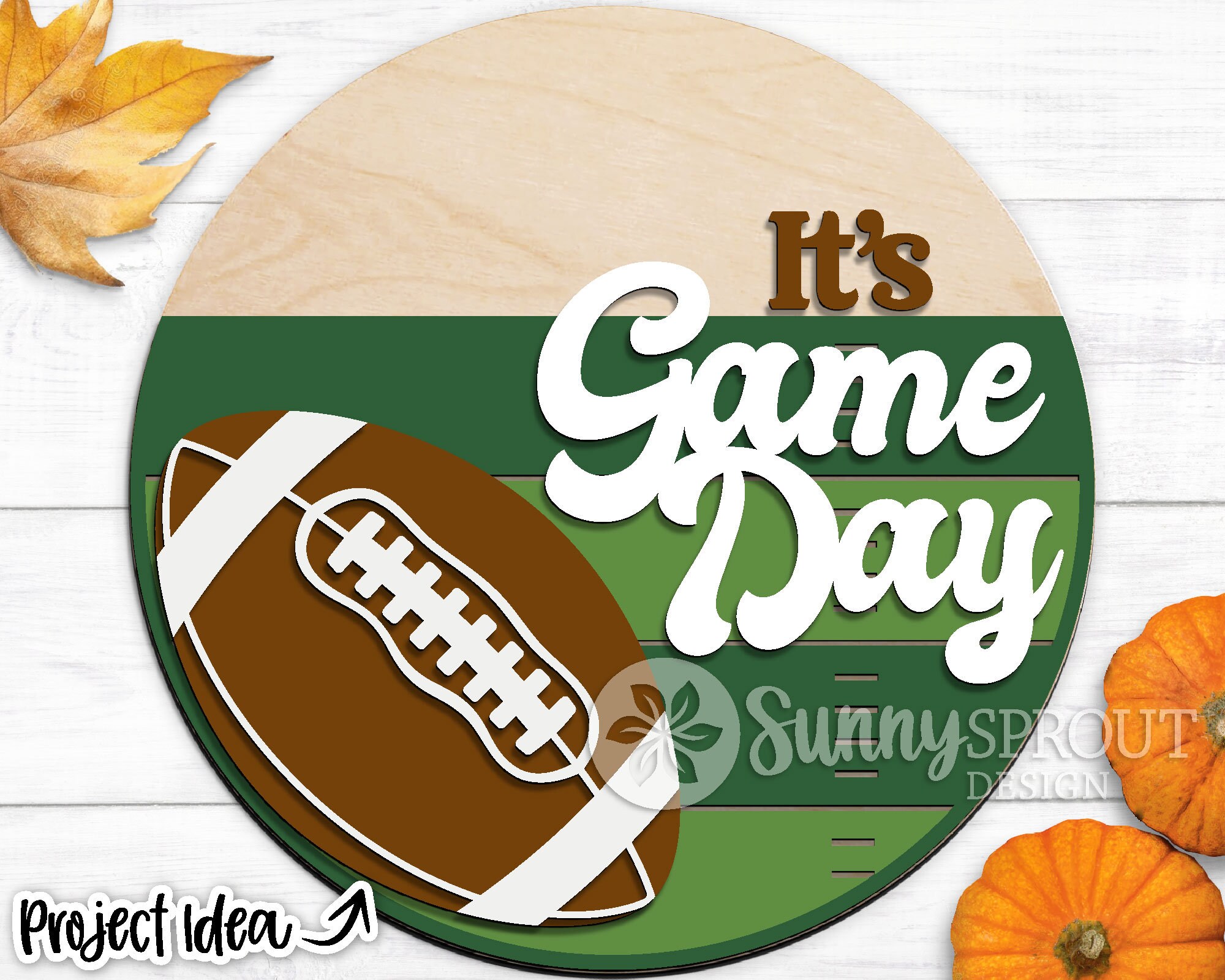 It's Game Day Football Digital Download Round Door - Etsy