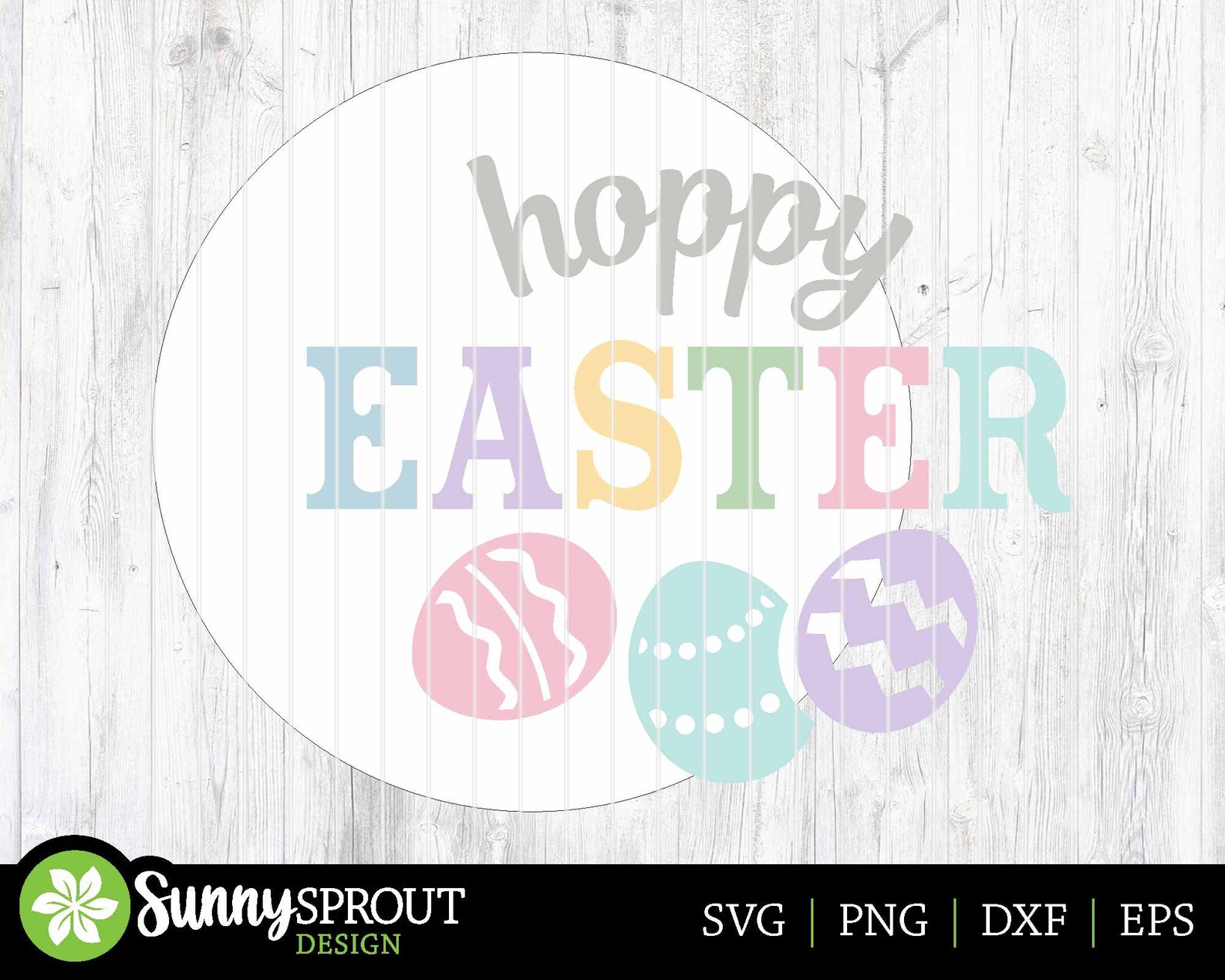 Hoppy Easter Eggs Sign, Digital Download, Round Door Hanger, Glowforge ...