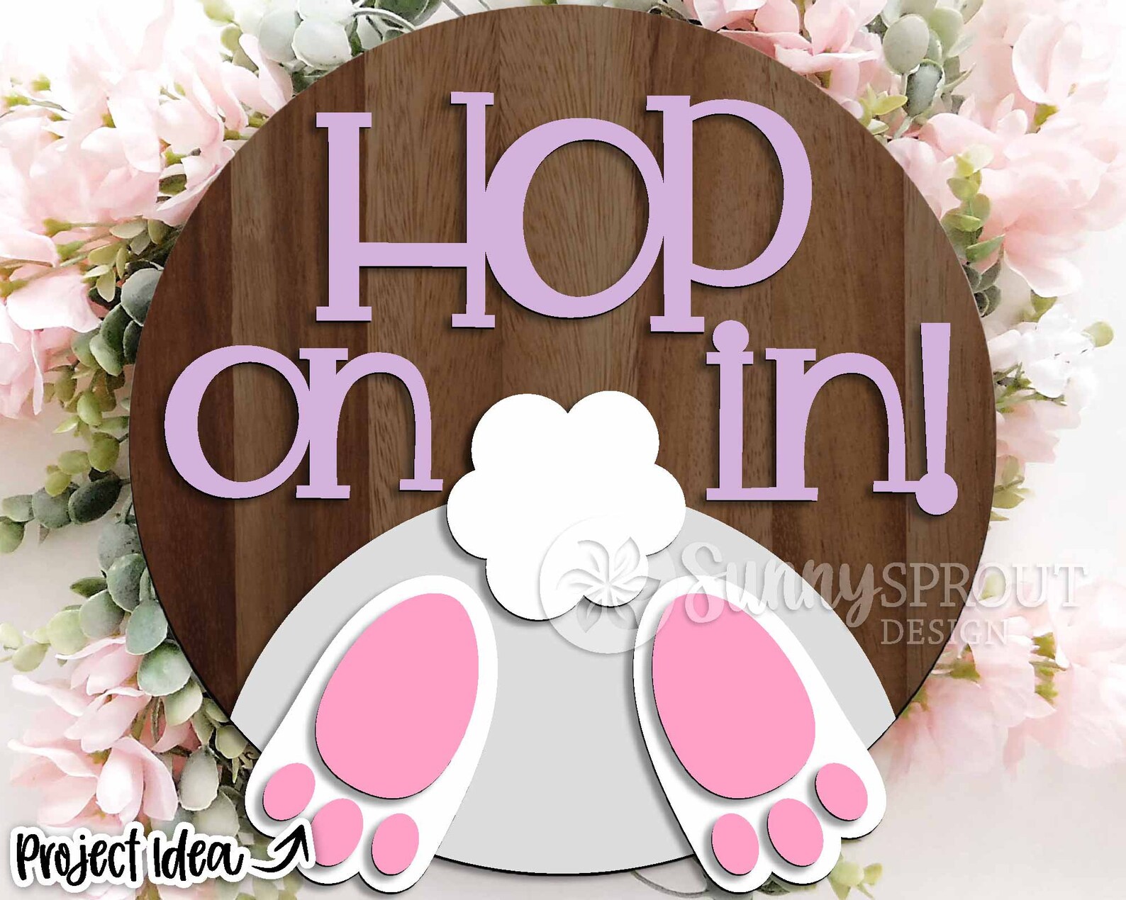 Hop on in Bunny Tail Sign, Digital Download, SVG Laser Cut File, Cricut ...