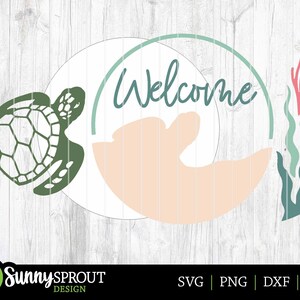 Welcome Sea Turtle Sign, Digital Download, SVG Laser Cut File, Cricut ...