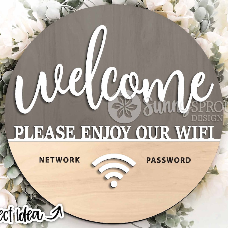 Wifi Password Sign - Etsy