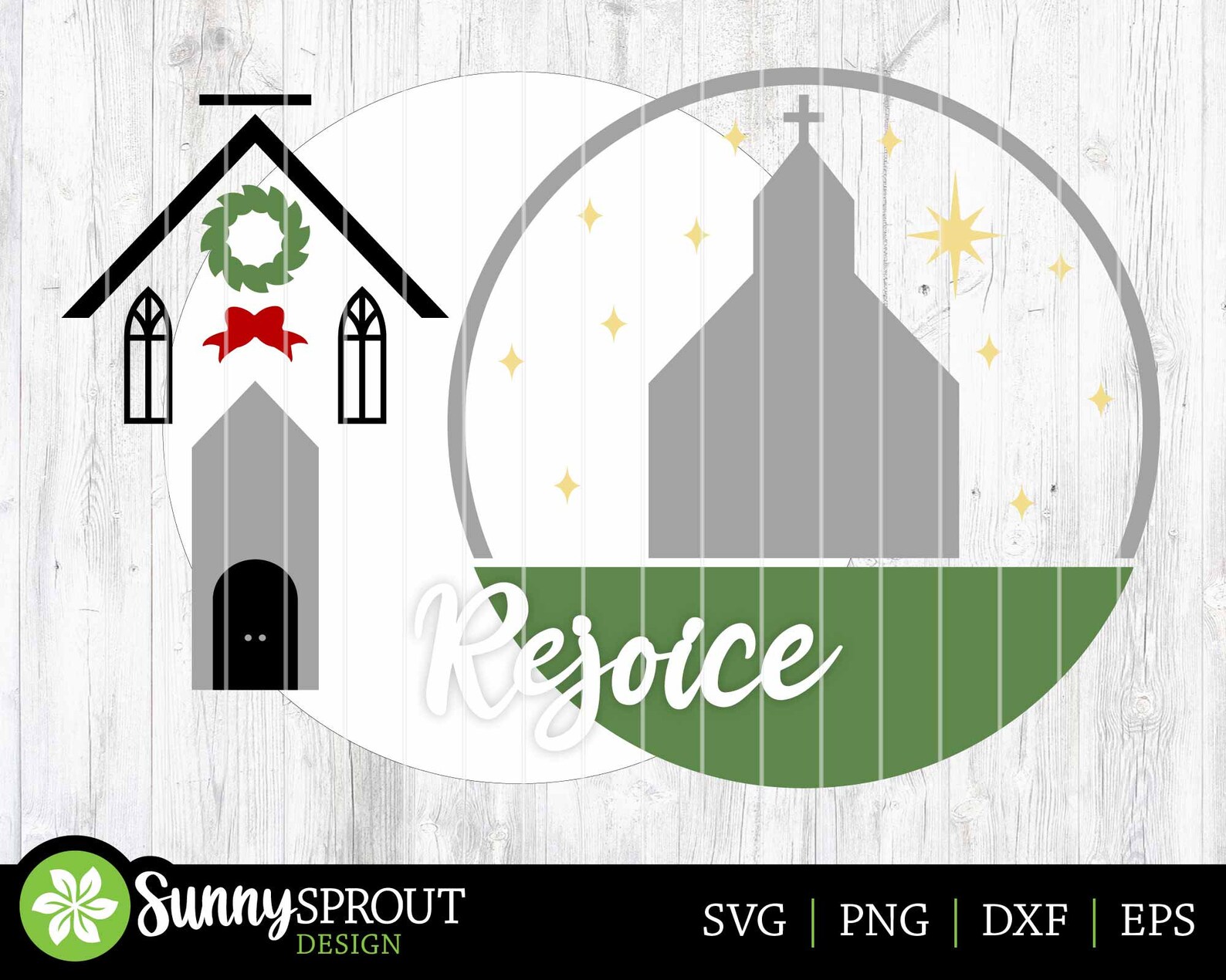 Rejoice Christmas Church Sign DIGITAL Download Round Door - Etsy