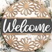 Welcome Daisy Sign, Digital Download, Round Door Hanger Svg, Glowforge ...