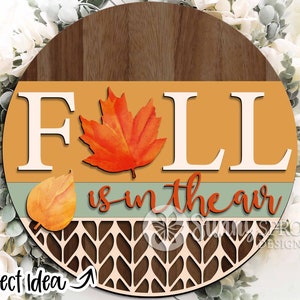 Autumn Laser Sign Bundle 1, Digital Download, Round Door Hanger ...