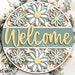 Welcome Flower Pattern Sign, Digital Download, Round Door Hanger Svg ...