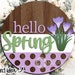 Hello Spring Crocus Flower Sign, Digital Download, SVG Laser Cut File ...