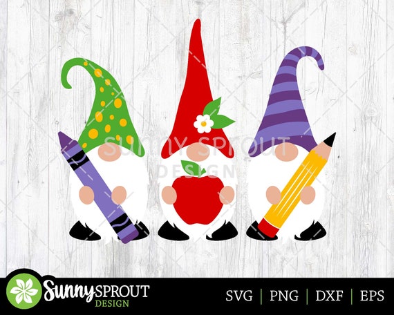 Back To School Gnomes 12-Piece Mini - 3 Color PVC Classroom Decor For ...