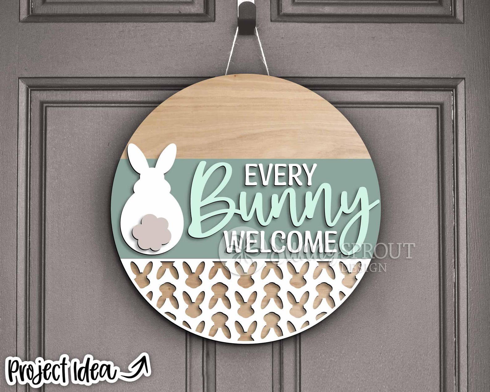 Every Bunny Welcome Sign, Digital Download, SVG Laser Cut File, Cricut ...