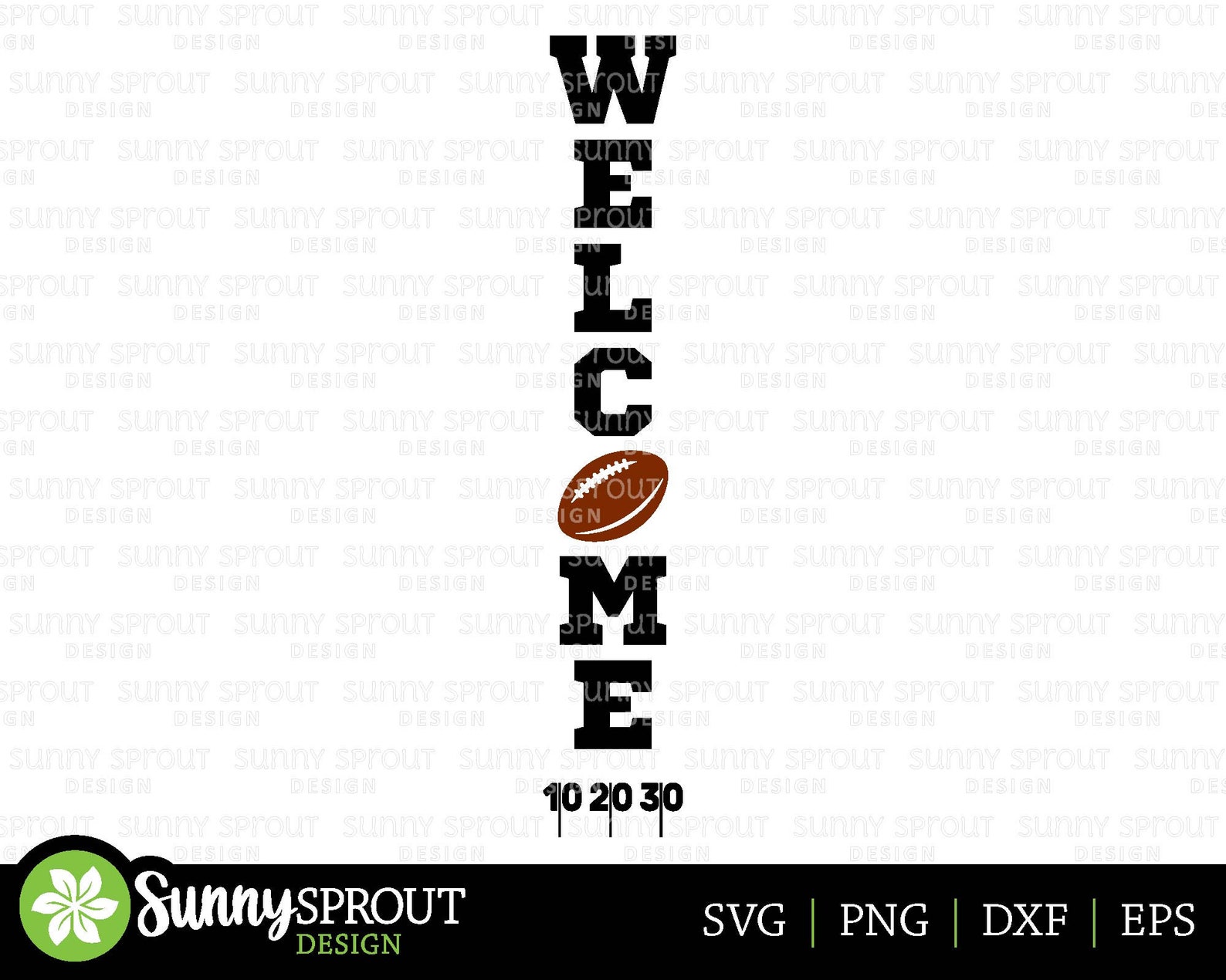 Welcome Football Porch Sign | Digital Download | Print File, Cricut ...