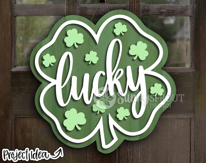 Large Shamrock, St Patrick’s Day Door Hanger, Door Hanger, Large Clover ...