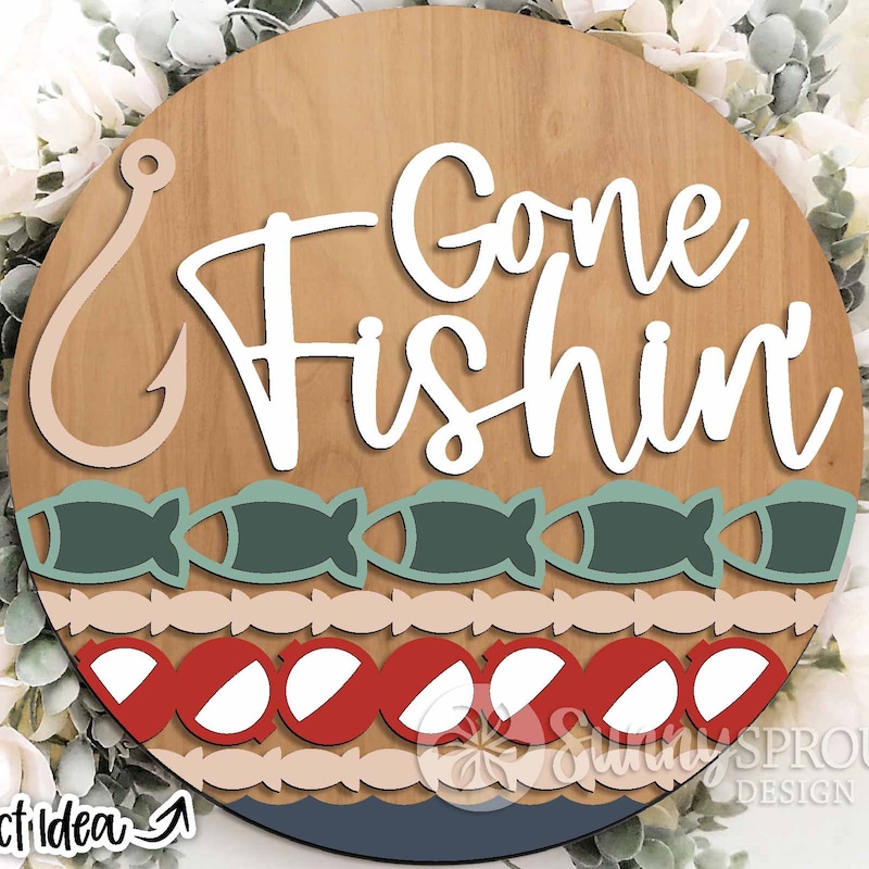 Gone Fishin Sign - Etsy