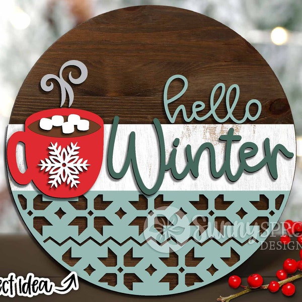 Hello Winter Sign - Etsy
