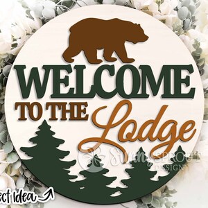 Welcome to the Lodge Sign, Digital Download, Glowforge Laser File ...