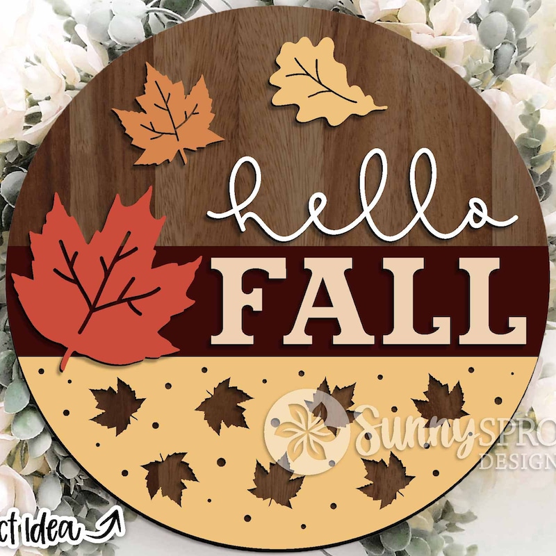 Fall Leaf Sign - Etsy