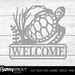 Welcome Sea Turtle Sign, Door Hanger Svg, Glowforge Laser Cut File ...