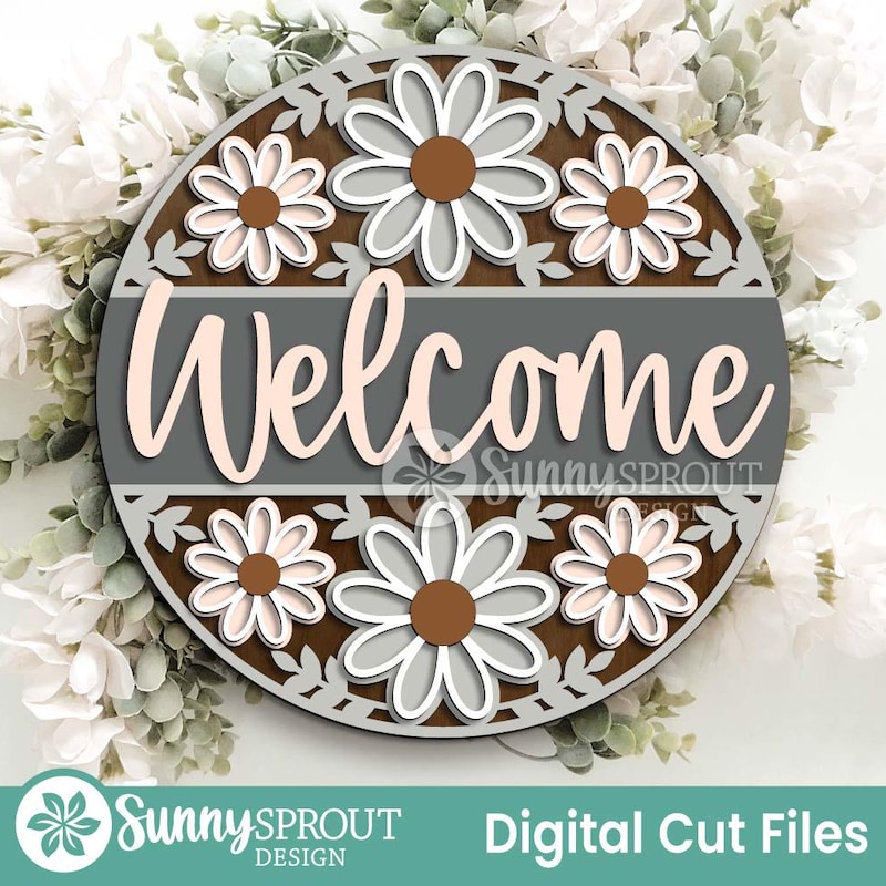 Round Door Sign Fall Svg - Etsy