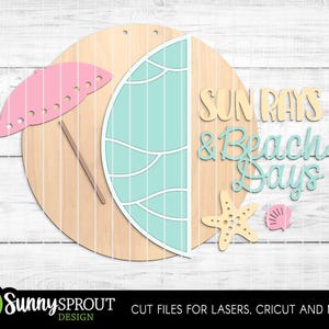 Sun Rays & Beach Days Sign, Digital Download, SVG Laser Cut File ...