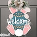 Easter Bunny & Egg Welcome Sign, Digital Download, SVG Laser Cut File ...