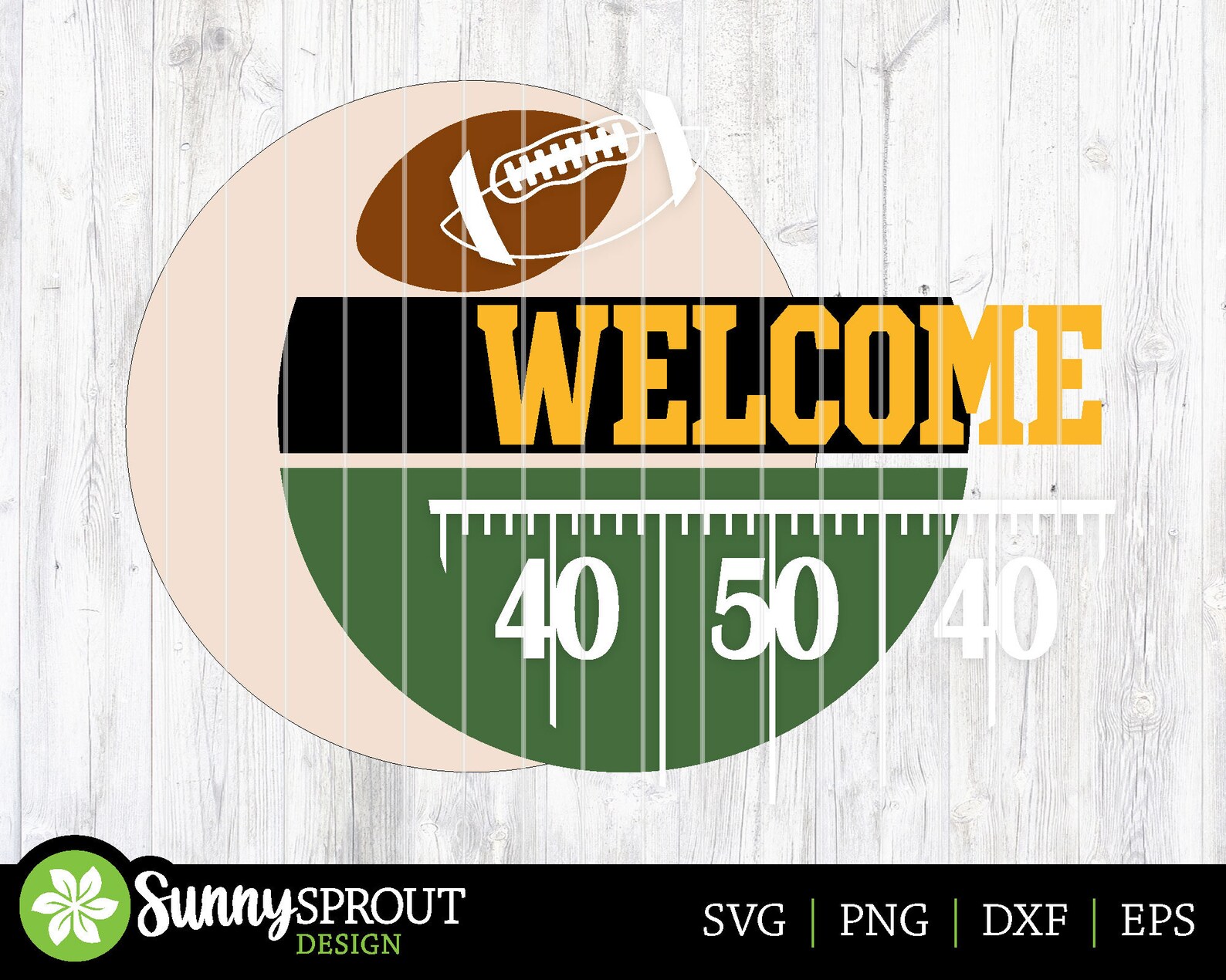 Welcome Football Digital Download Round Door Hanger Svg - Etsy