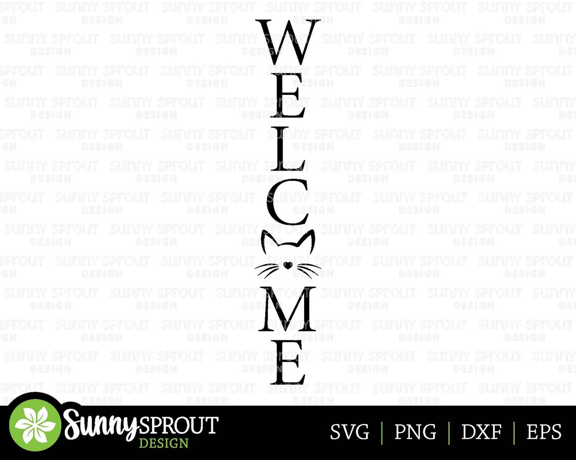 Cat Face Porch Sign; Digital Download | Print File, Cricut, Silhouette ...