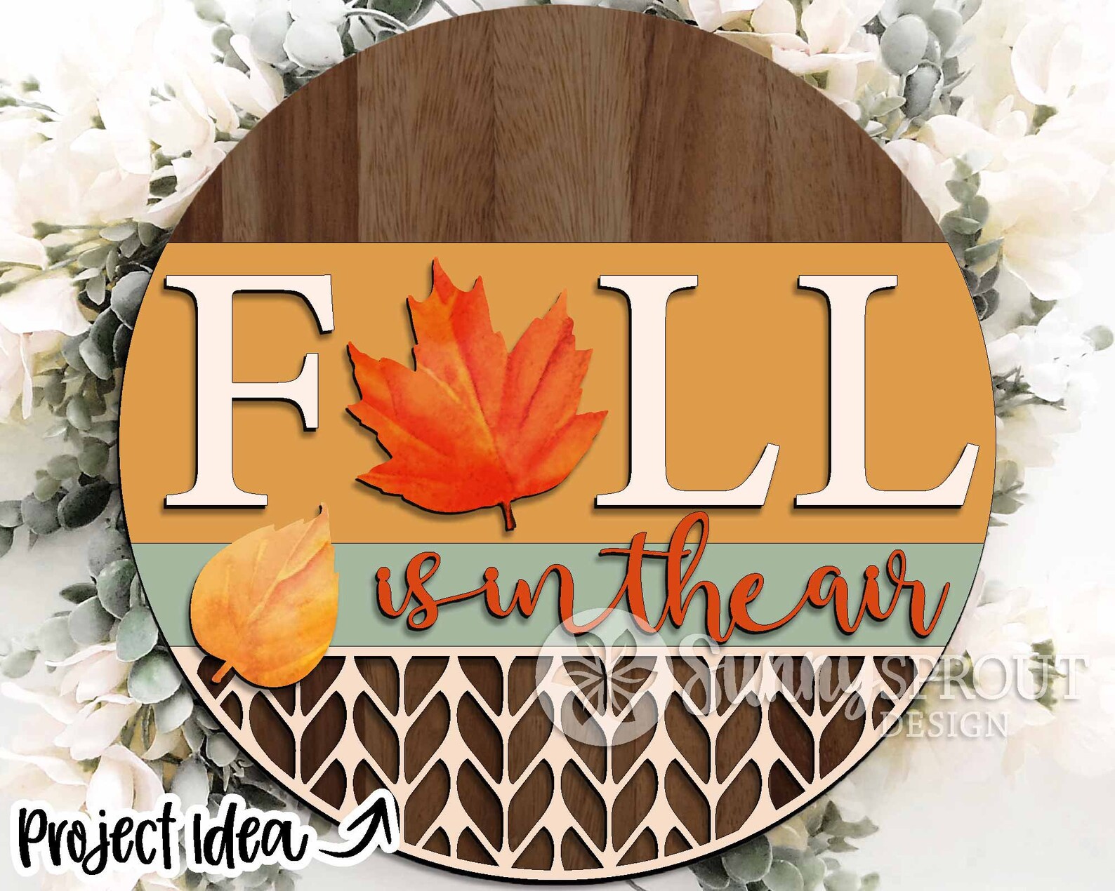 Autumn Laser Sign Bundle Digital Download Round Door Hanger - Etsy