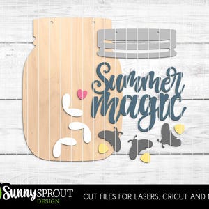 Summer Magic Firefly Mason Jar Sign, DIGITAL Download, Door Hanger Svg ...