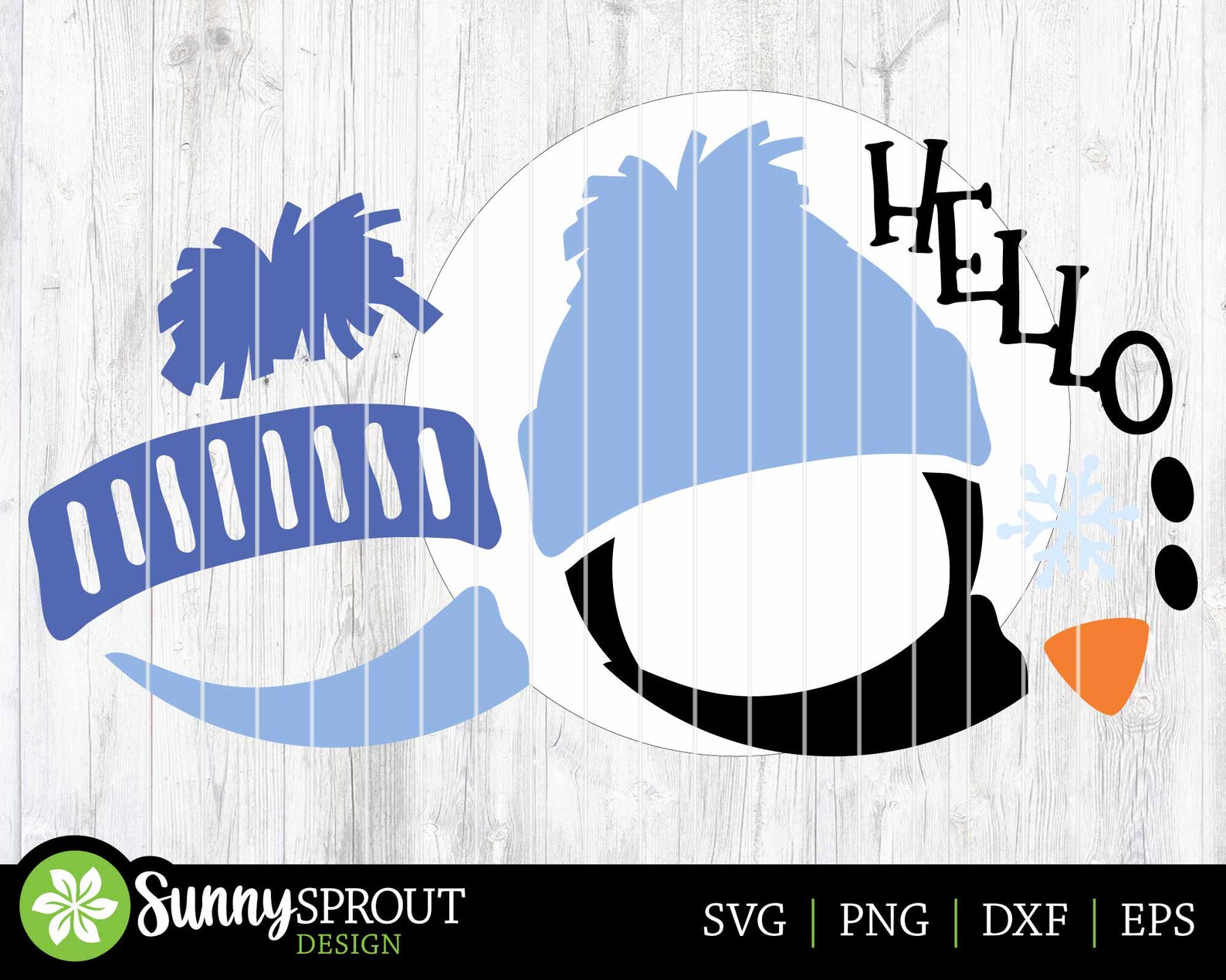 Hello Winter Penguin Sign, DIGITAL Download, Round Door Hanger Svg ...