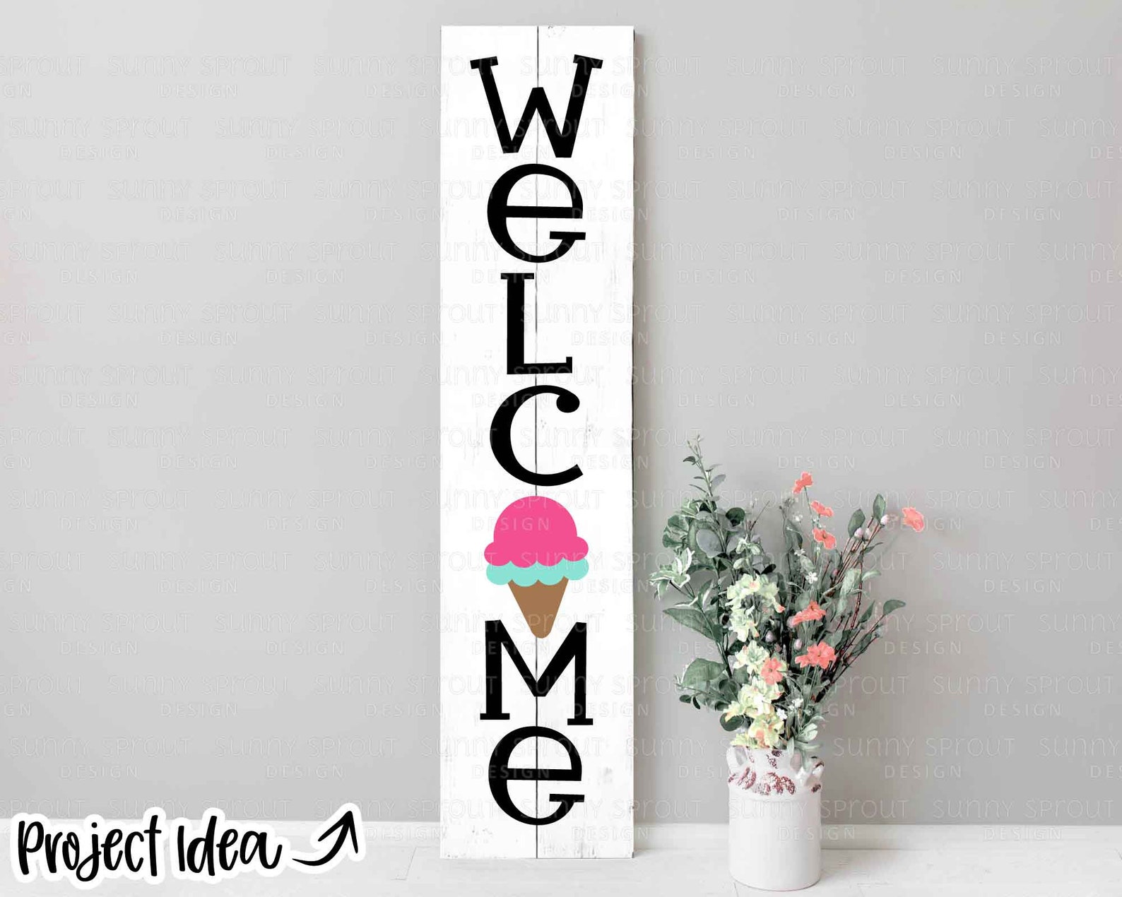 Welcome Ice Cream Svg Porch Sign Digital Download Cricut | Etsy