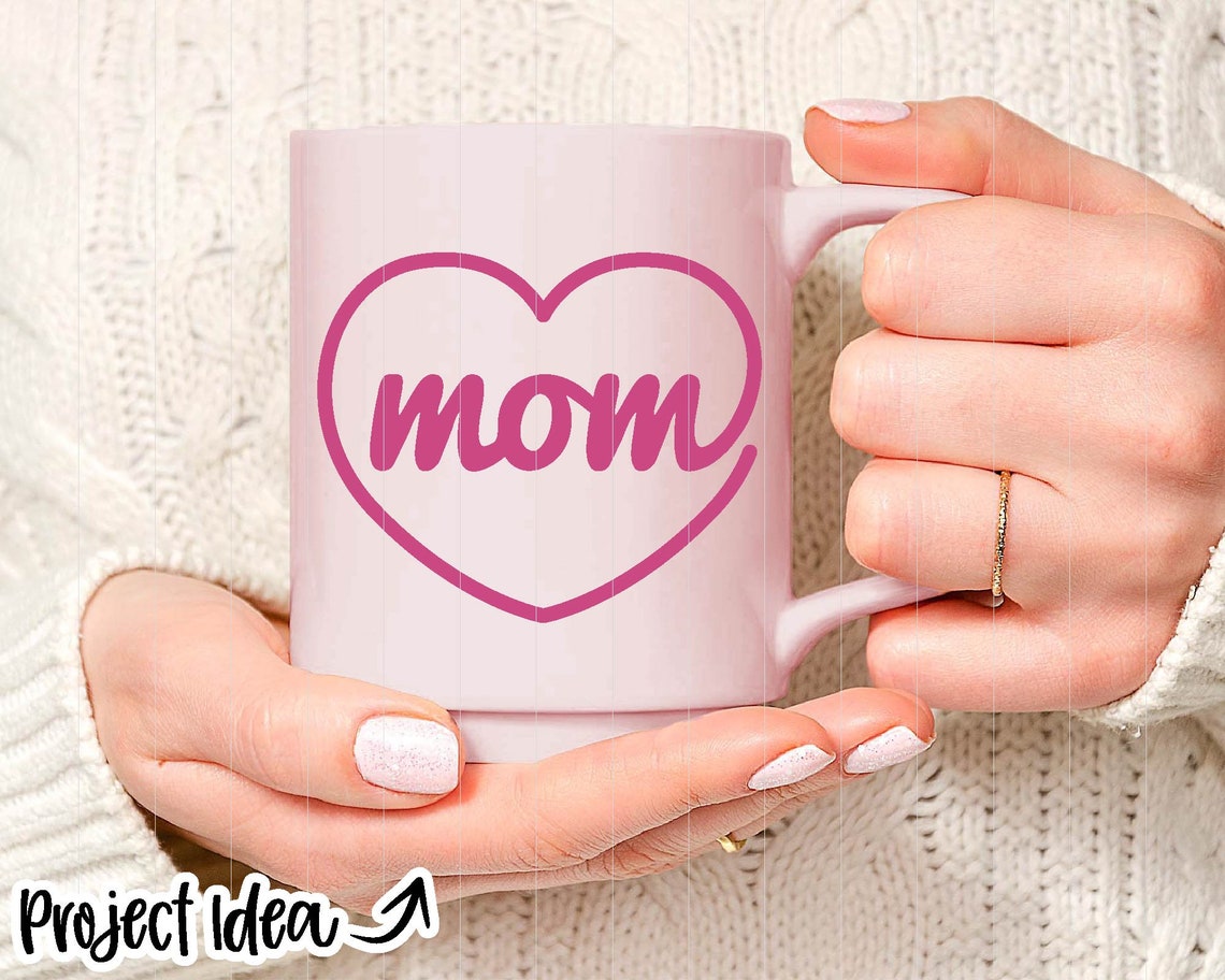 Mom Heart Digital Download Print File Cricut Silhouette | Etsy